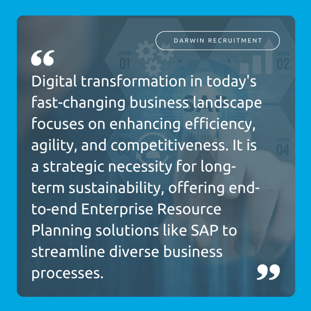 SAP's Role in Digital Transformation - Darwin Recruitment